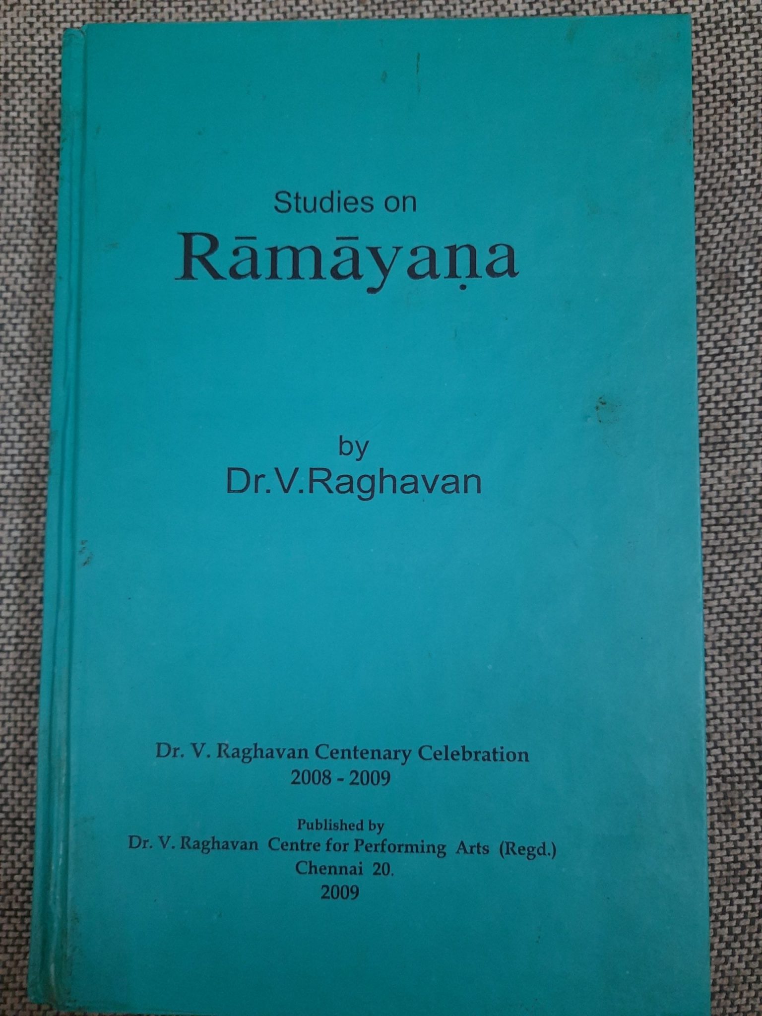 Studies-on-Ramayana-English – Dr. V. Raghavan Centre